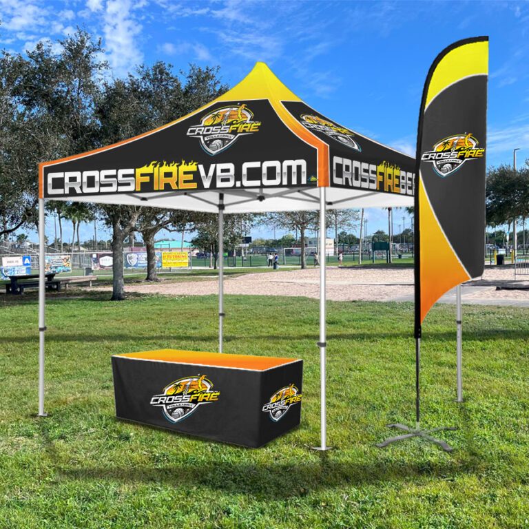 Custom 10x10 Canopy Tent with logo. Design your own custom tent.